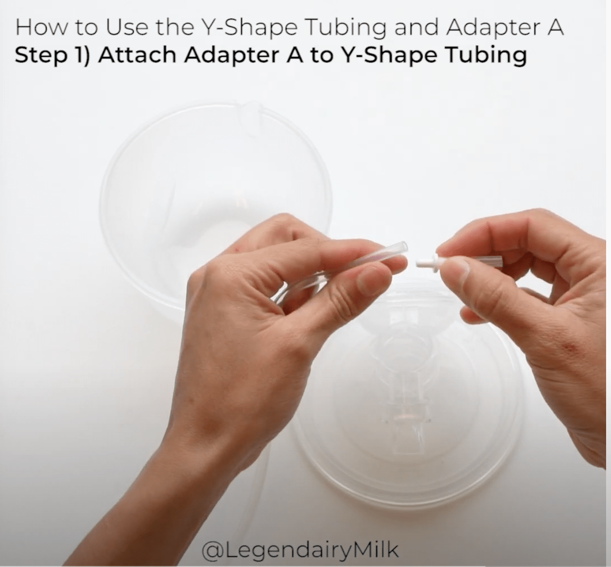 How to use Legendairy Milk's Silicone Collection Cups' Y-Shape Tubing