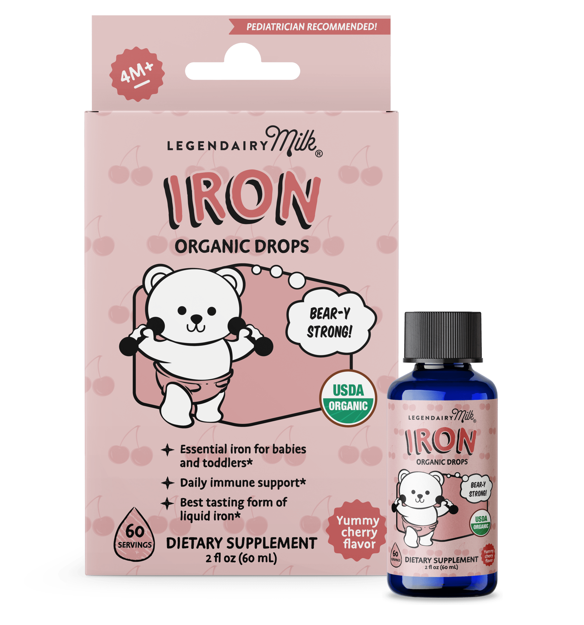 Organic Iron Drops | Liquid Iron Supplement for Babies Toddlers Kids ...