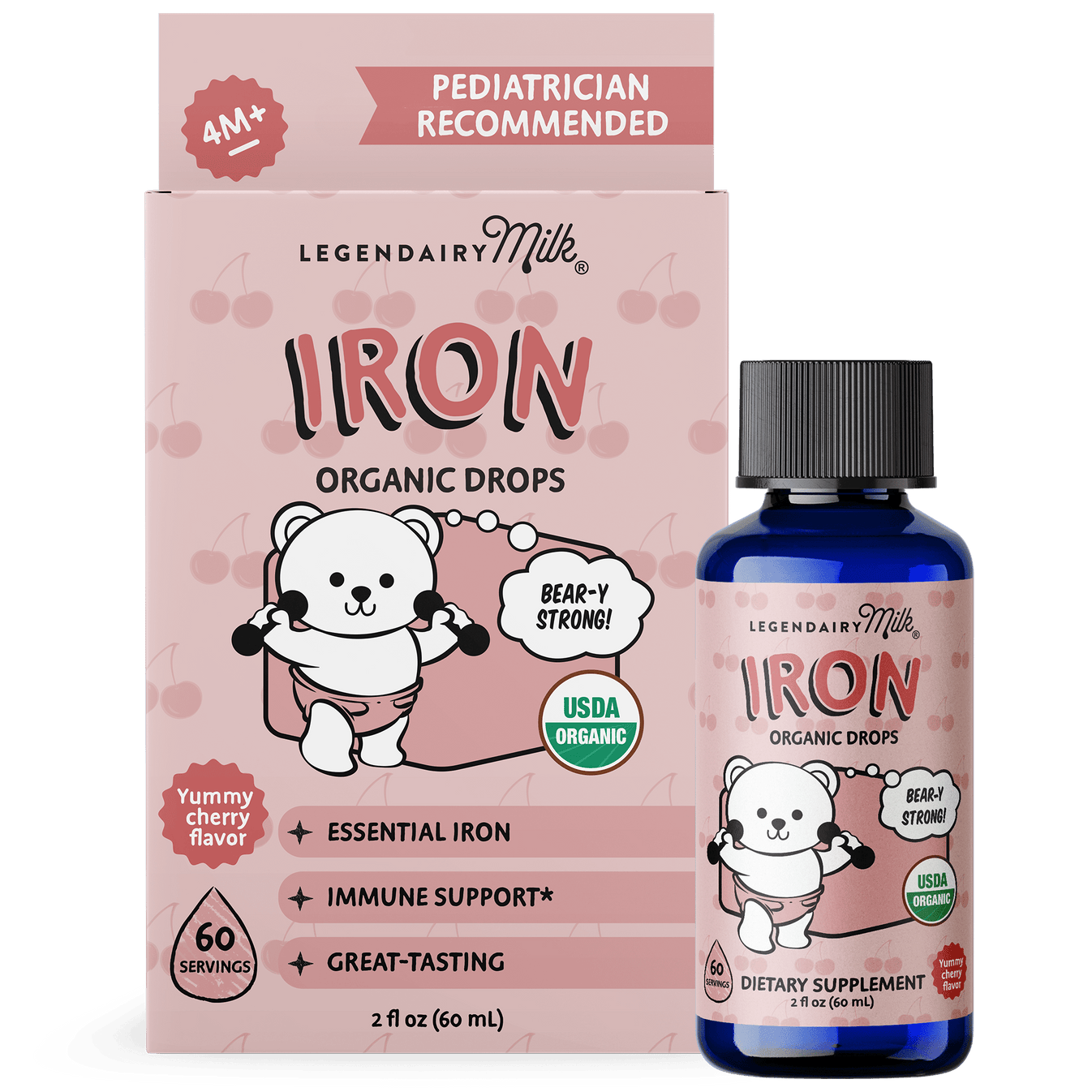 Organic Iron Drops | Liquid Iron Supplement for Babies Toddlers Kids ...